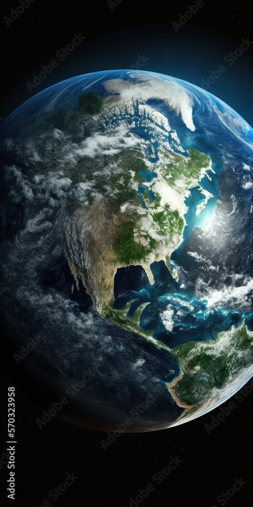 The realistic earth surface and world map are seen in this picture of ...