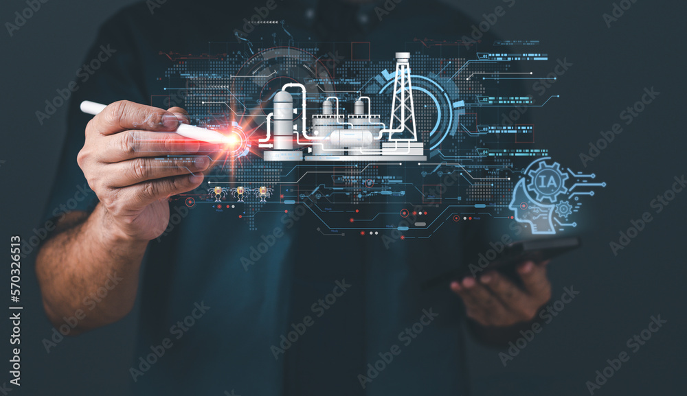 Foto de Digital Transformation, Industrial IoT is technology with ... Foto de Digital Transformation, Industrial IoT is technology with ...