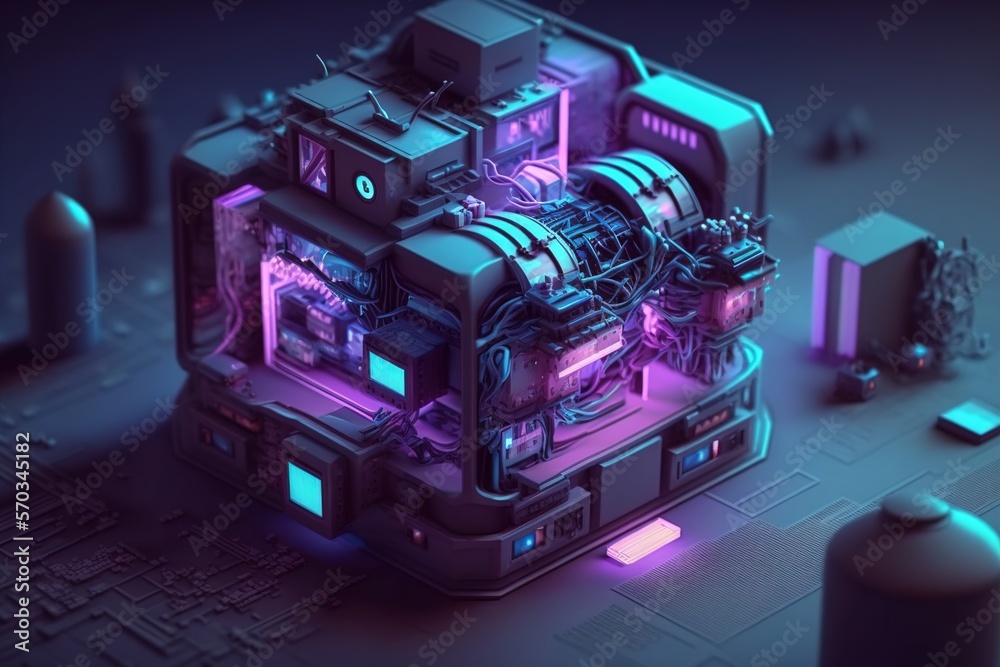 Cyber Security Cloud Computing Technology Modern Concept Digital Art Background Digital