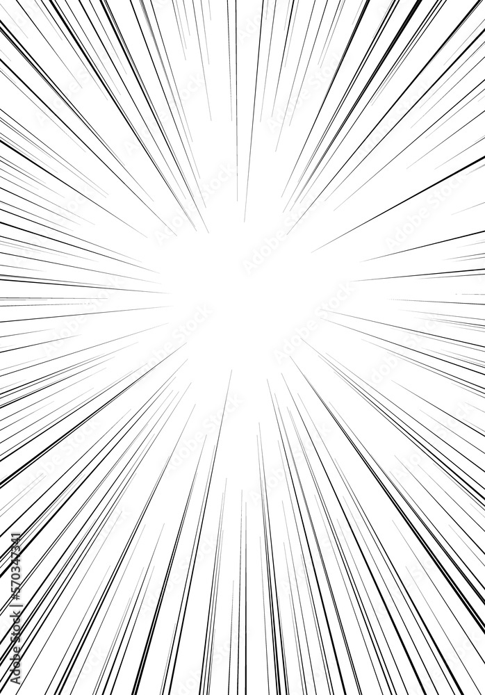 Ilustrace „Comic book black radial lines overlay on transparent ...