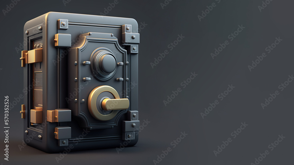 Bank security system concept. Money savings, finance, insurance ...