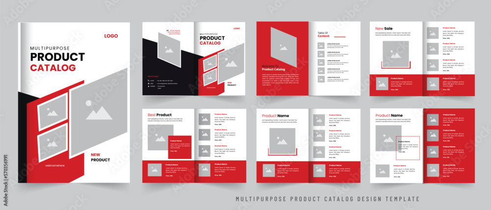 professional product catalogue design template layout Stock Vector ...