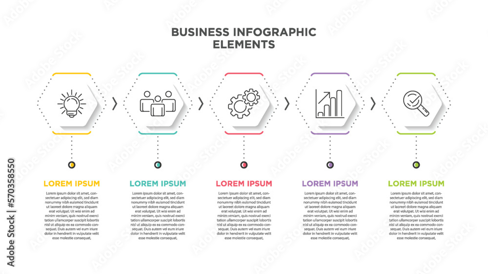 Infographics for business concept with icons and 5 options or steps ...