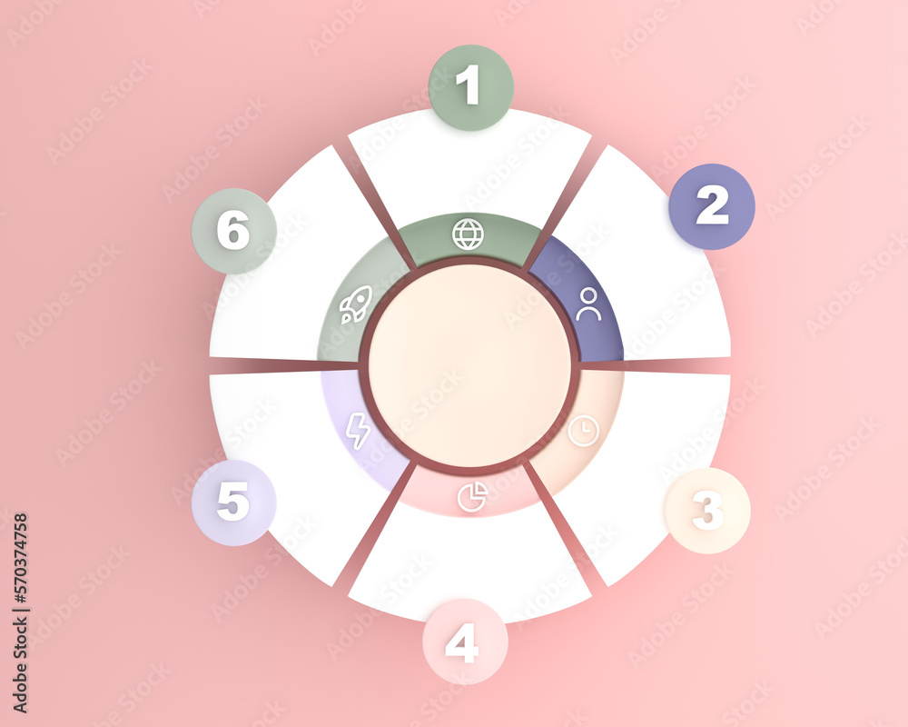 Circle chart infographic template for presentations, banner design for ...