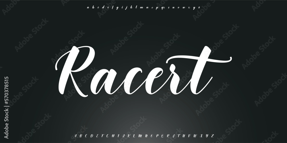 Refined script and high-tech sans-serif. Minimalistic mark set. Dynamic ...