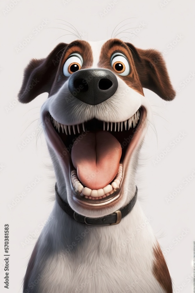 a cartoon dog with its mouth open and it's tongue out with it's mouth ...