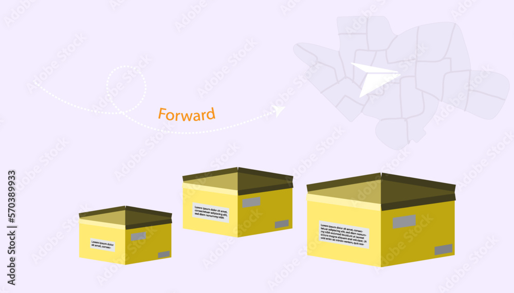 Set of white isometric cardboard boxes. Vector Flat Style Isolated on ...