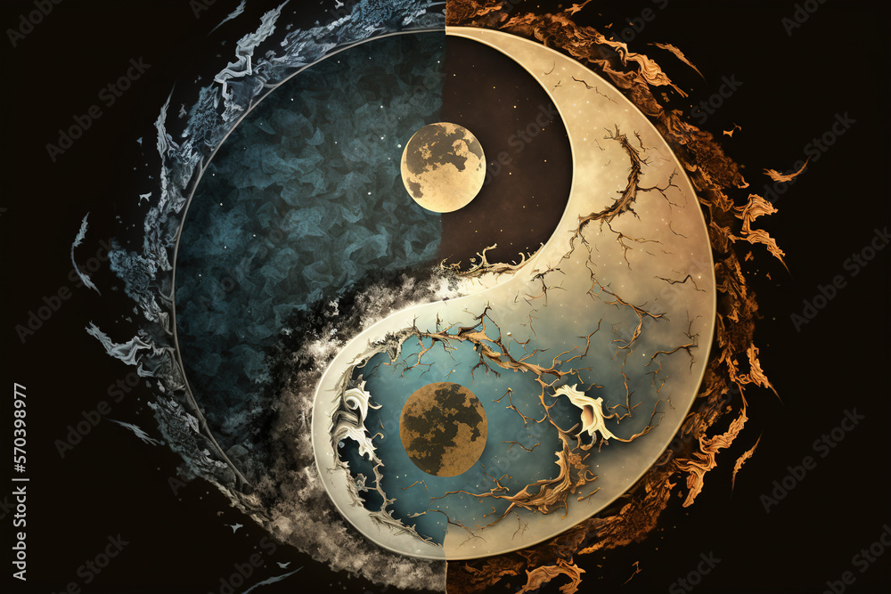 Yin Yang Symbol Day and Night Style - Yin Yang Symbol Series - Yin Yang ...