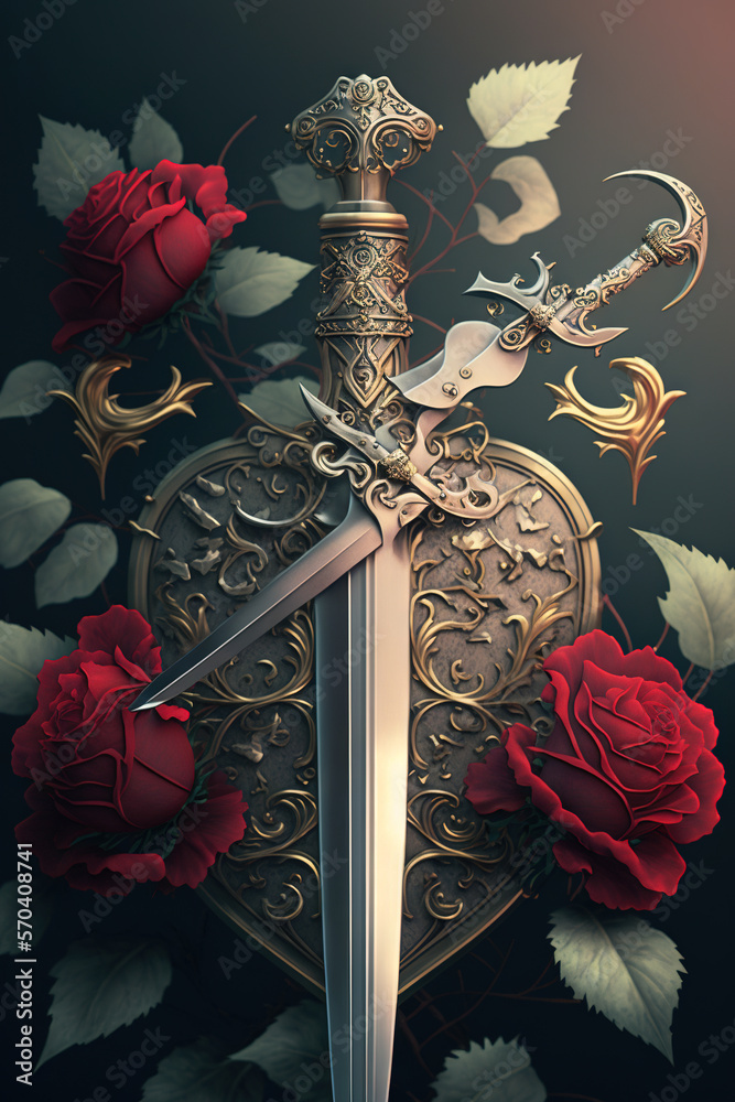 Sword and Red Roses - Swords and Flowers Series - Sword and Flowers ...