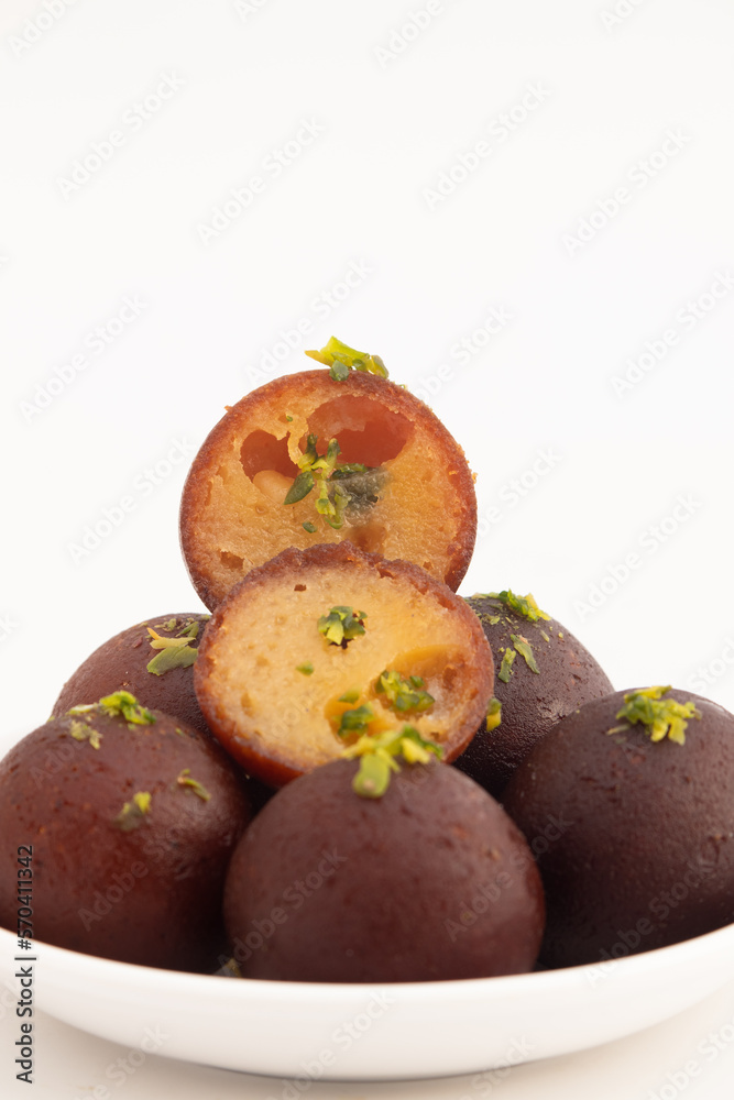 Traditional Ball Shaped Mithai Kala Jamun Or Dark Black Gulab Jamun ...