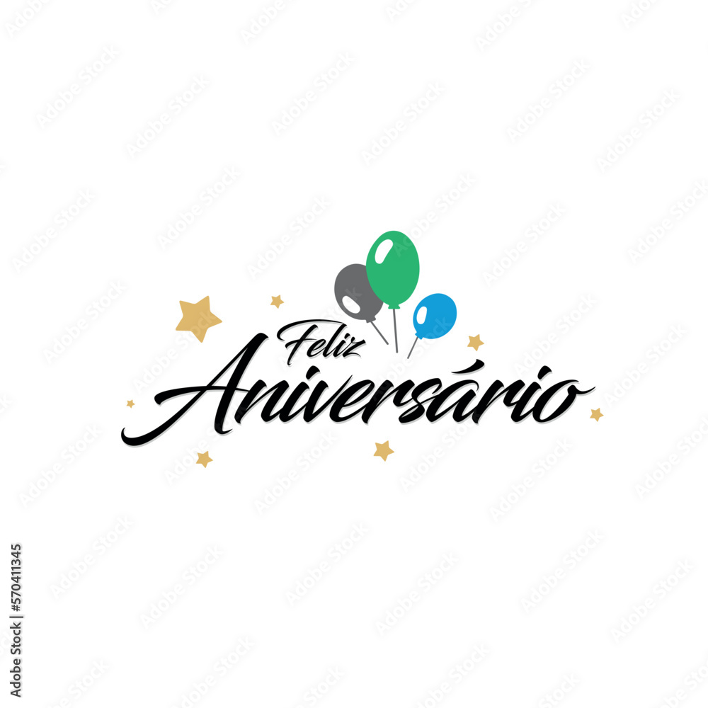 Feliz Aniversario Logo vector de Stock | Adobe Stock