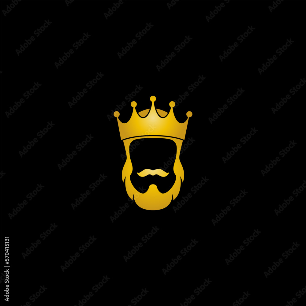 king face vector illustration for icon,symbol or logo. king template ...