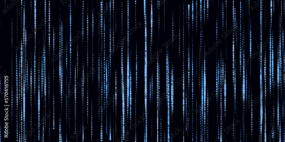 Texture of halftone blue dots. Futuristic abstract background, matrix or binary code. Particle ...