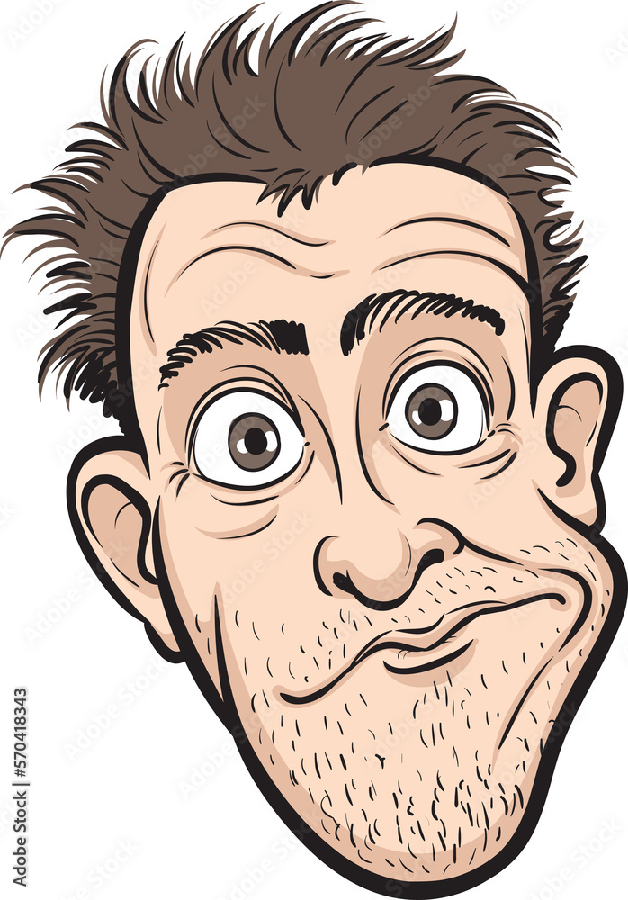 surprised crazy man isolated head - PNG image with transparent ...
