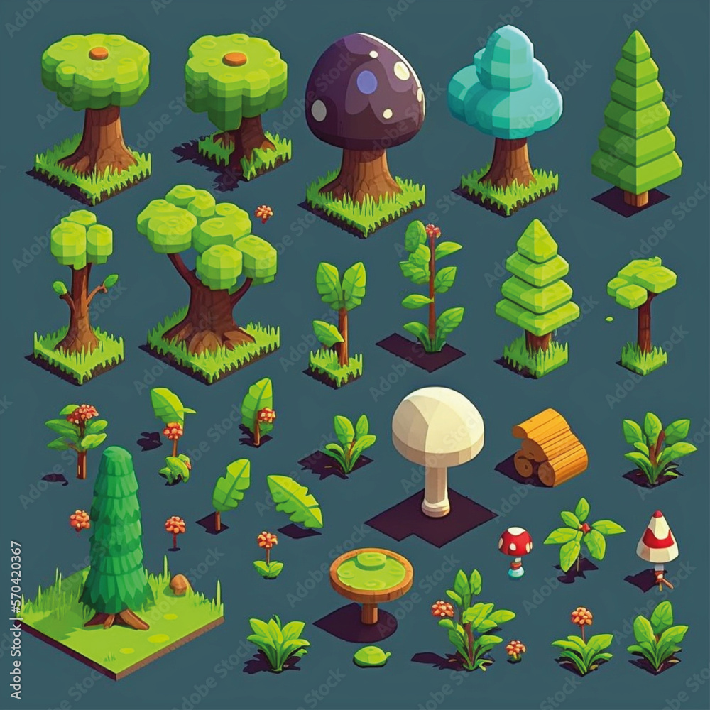 2d mmorpg game building. Ai Generated UI 2d game sprite sheets. Stock ...