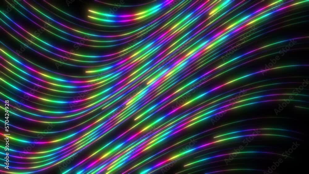Multicolor Light Moving in Space,Moving Lines of Fiber Optic Network ...