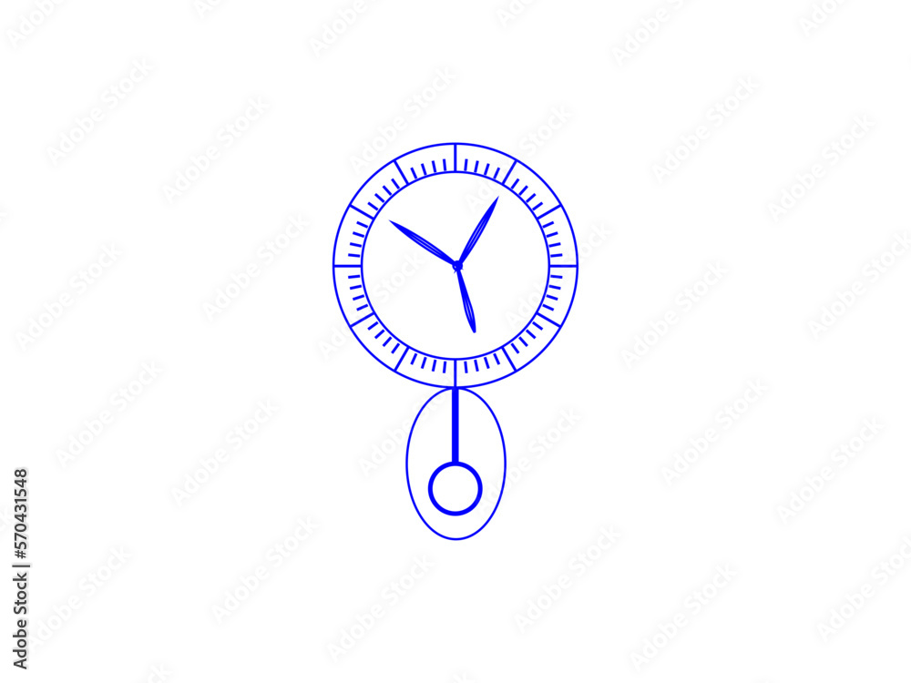 Pendulum Wall Clock. Grandfather pendulum clock vector image, Cuckoo ...