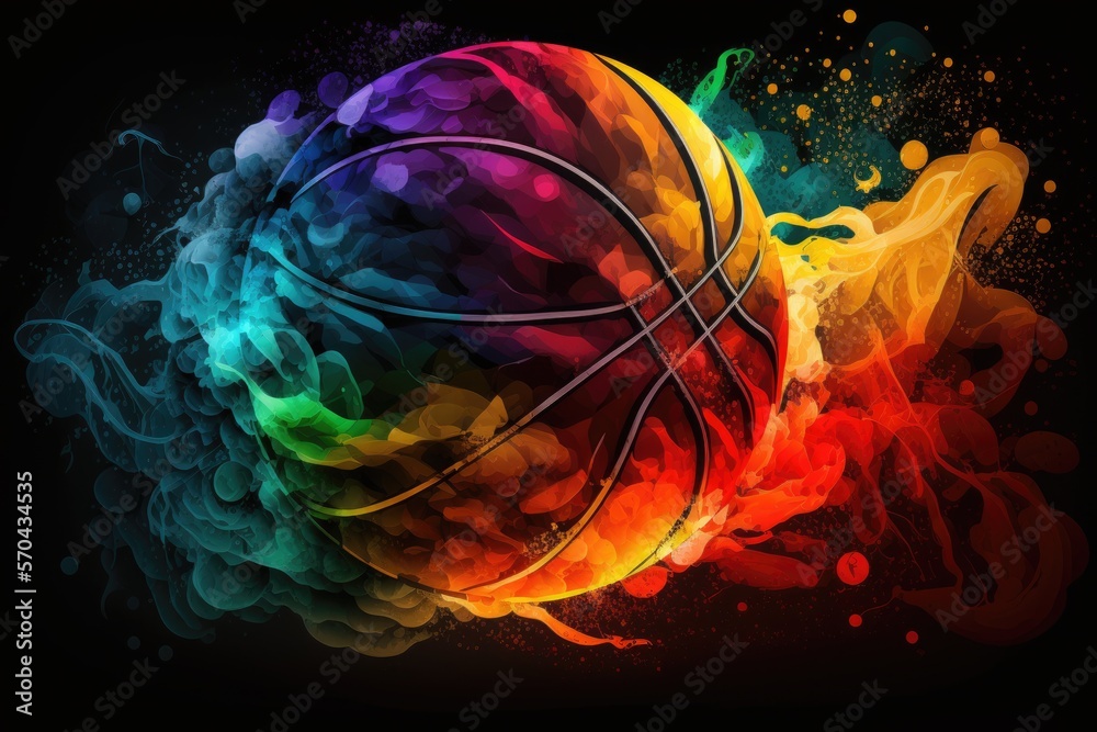 Colorful basketball background, NBA basketball poster with colorful ... Colorful basketball background, NBA basketball poster with colorful ...