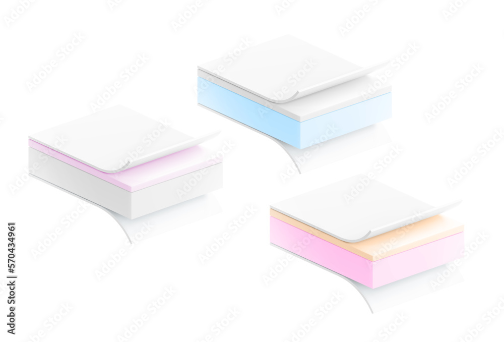 Realistic four-layer material set. Great base for infographics. Vector ...