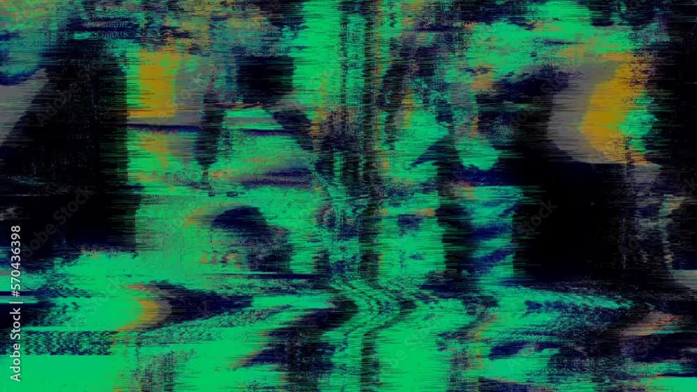 Green Glitch Distortion. This stock motion graphics video shows a ...