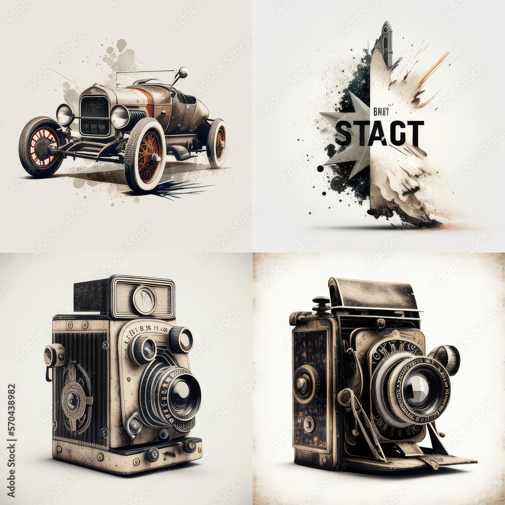 Generative AI photo of a vintage camera Stock Illustration | Adobe Stock