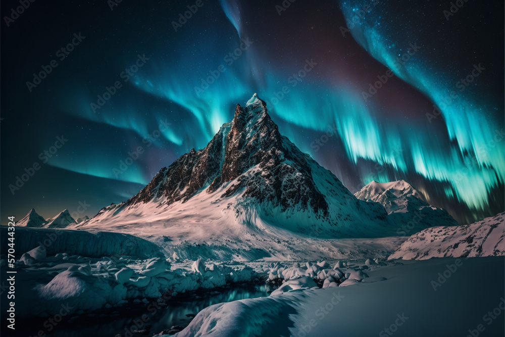 Mound of fire with tall flames and glowing lights genarative AI Stock ...