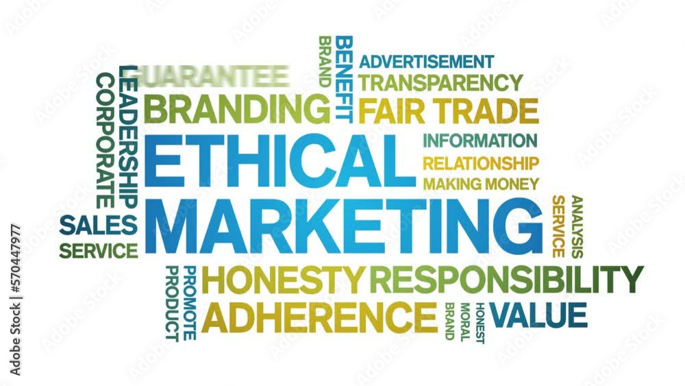 Ethical Marketing animated tag word cloud;text design animation kinetic ...