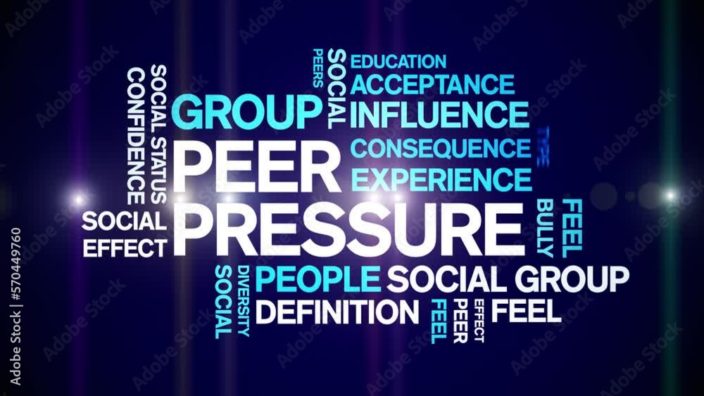 Peer Pressure animated tag word cloud;text design animation kinetic ...