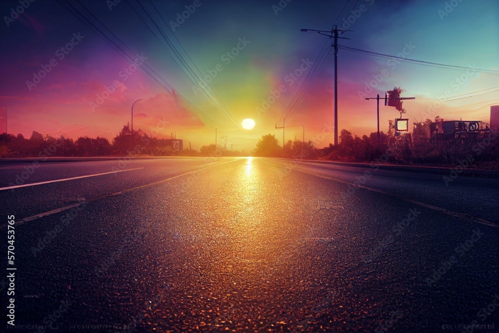 garbage on the side of the road, visual pollution, with reflection of ...