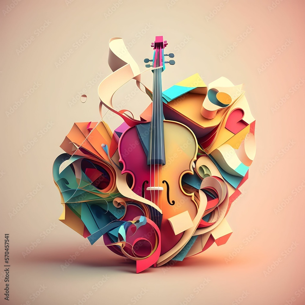 Synesthesia seeing colors with sound. Generative AI Stock Illustration ...