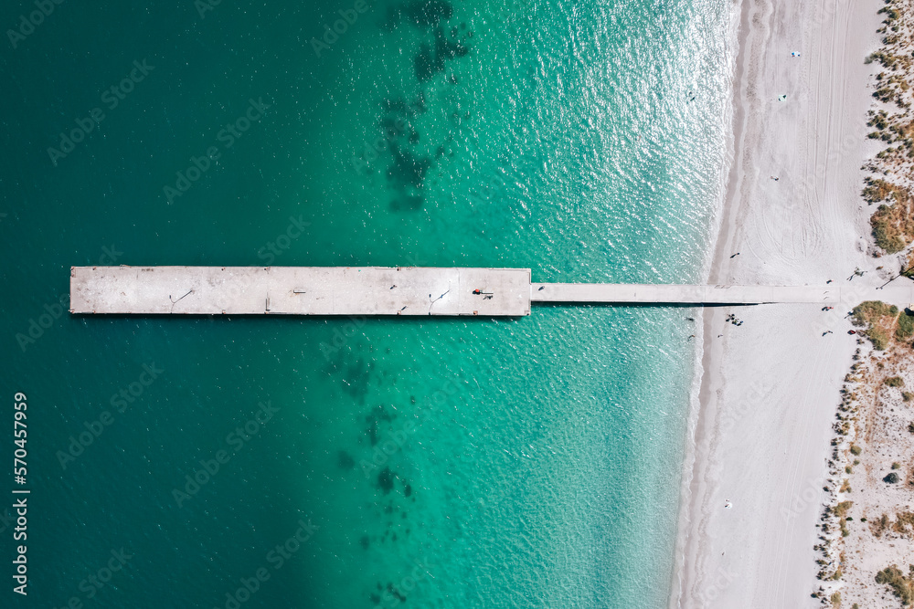 Top down view of the Woodman Point Ammo Jetty south of Fremantle in ...