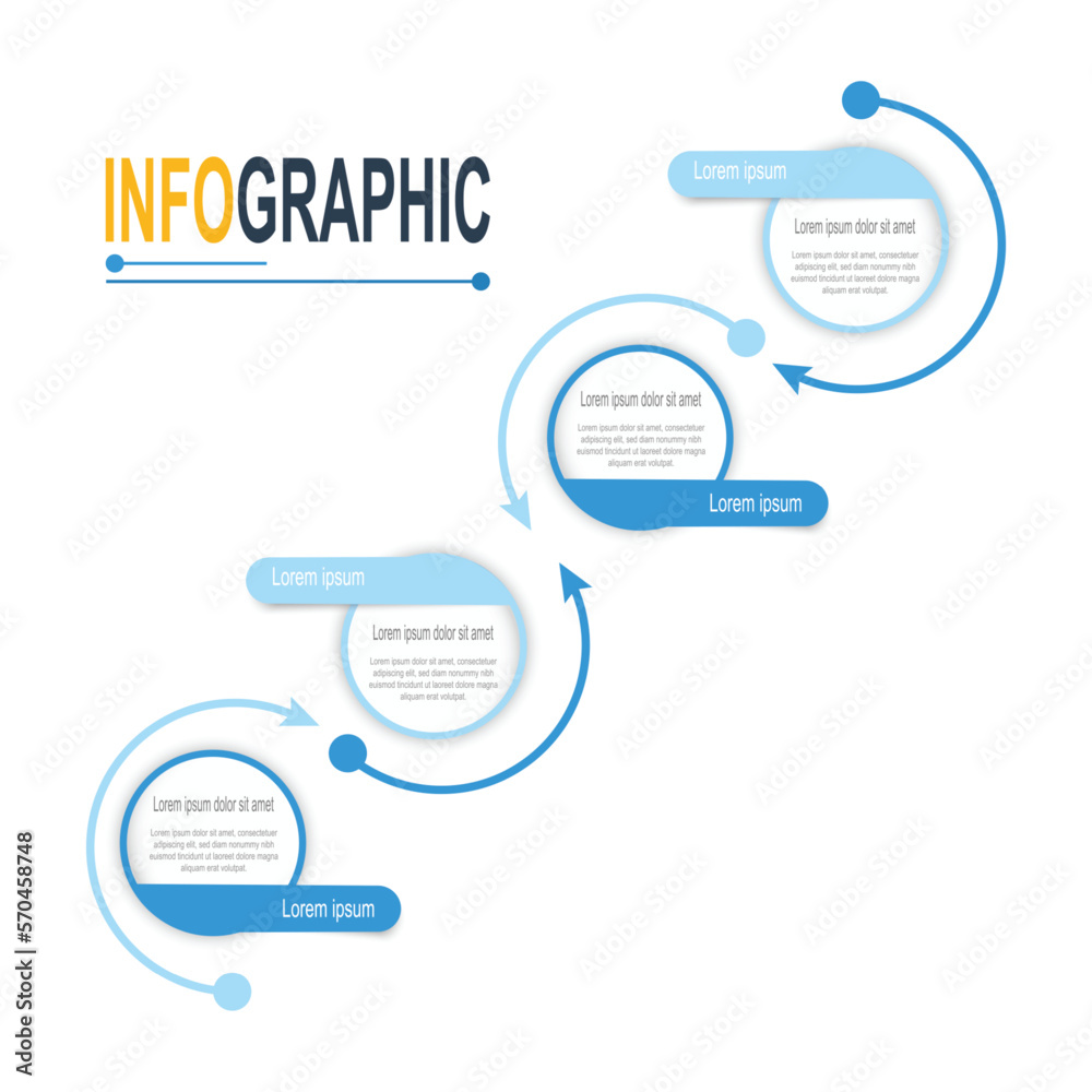 Infographic circle template 4 steps business data illustration Stock ... Infographic circle template 4 steps business data illustration Stock ...