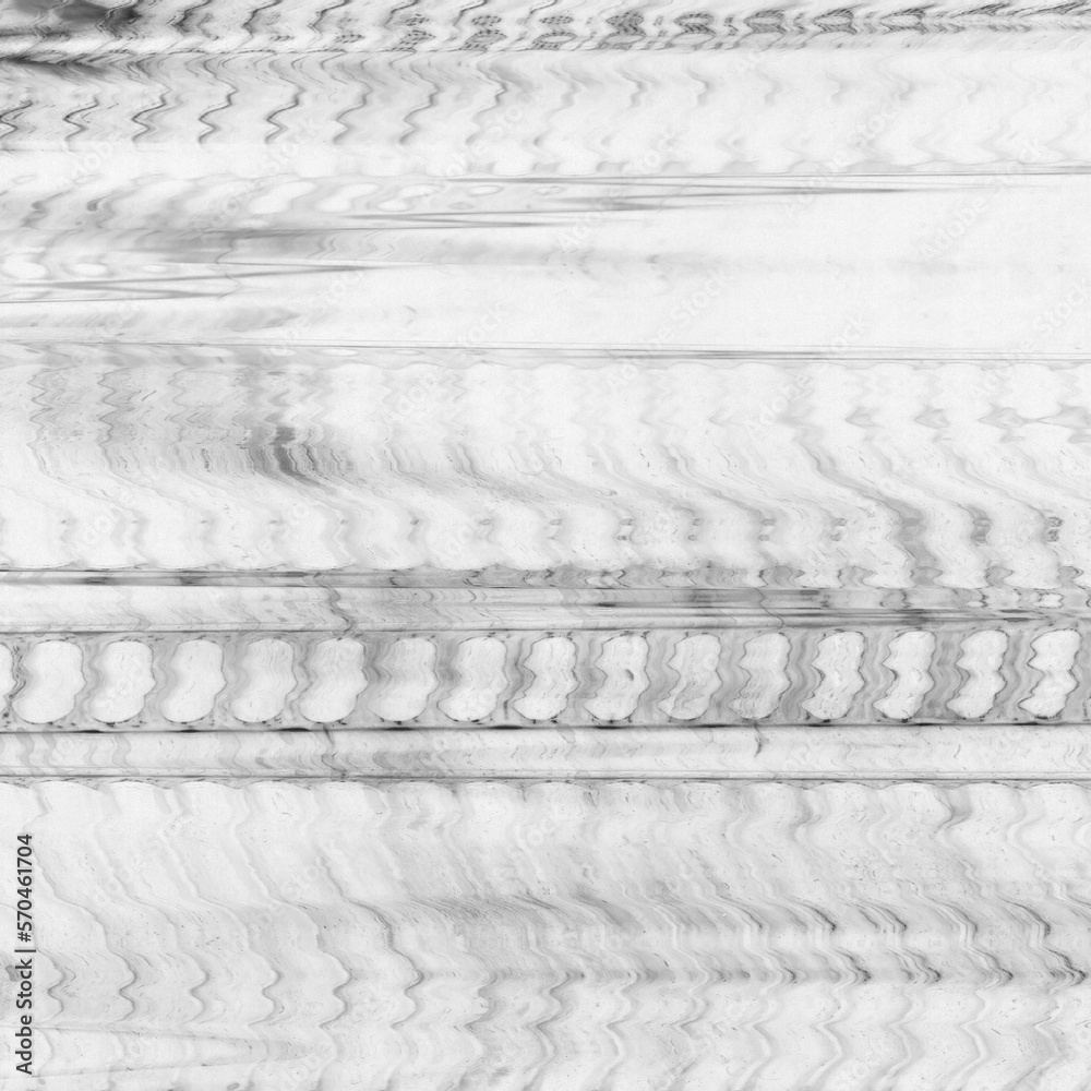 Horizontal distortion of broken video image on black background, VHS ...