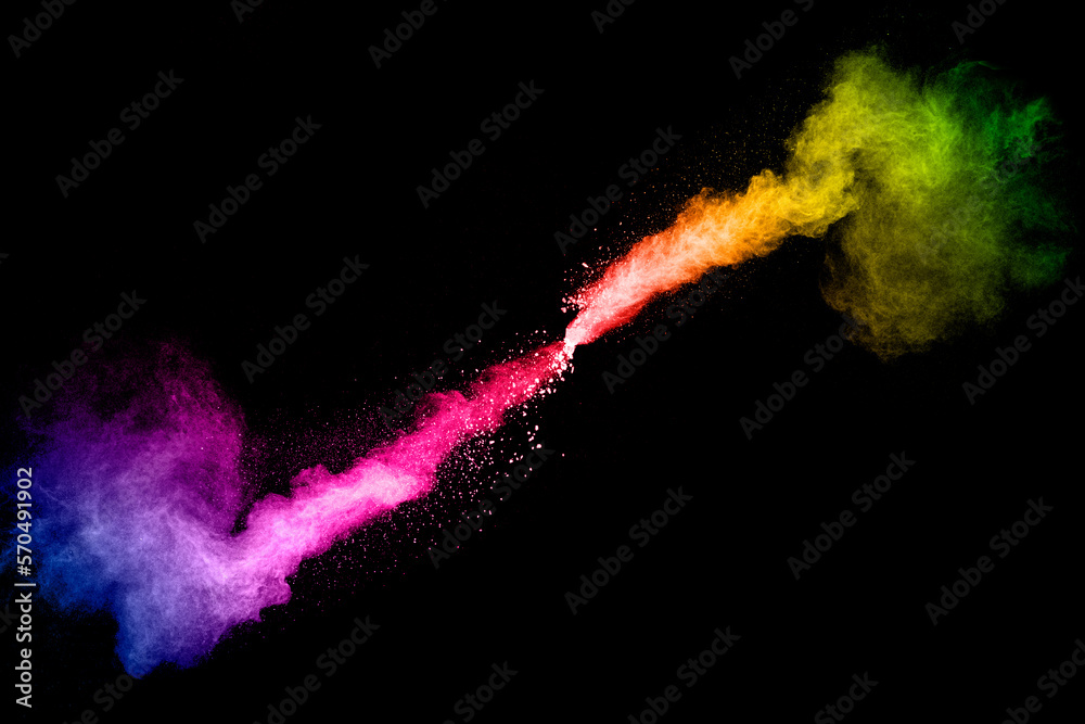 Colorful dust particles textured background.Pastel color powder ...