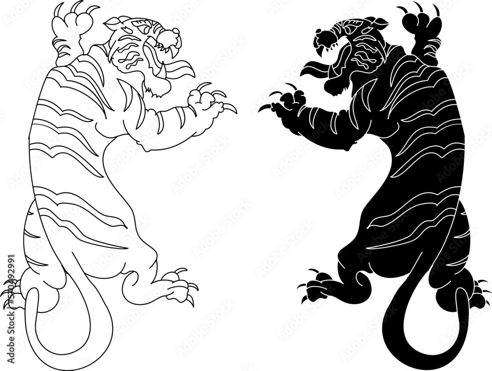 Traditonal Japanese culture for printing on shirt or coloring book ...