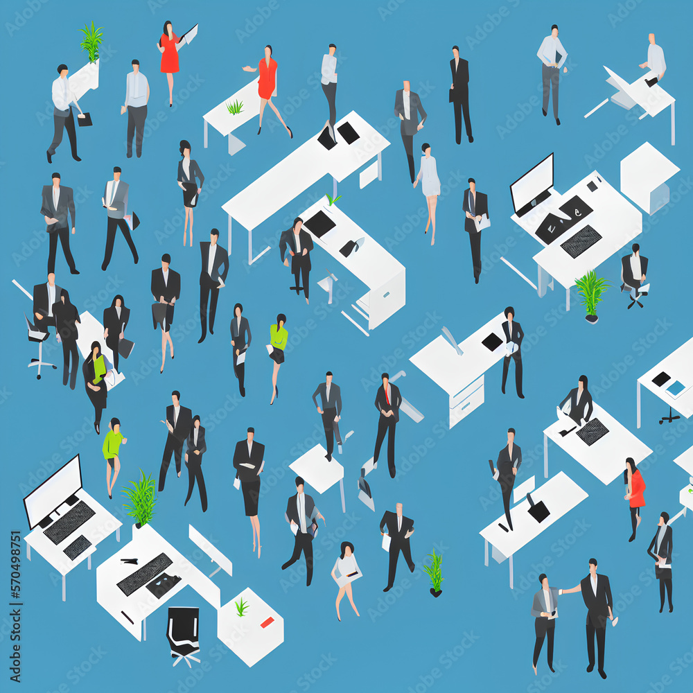 business people icons set, silhouette Illustrations of Modern Business ...