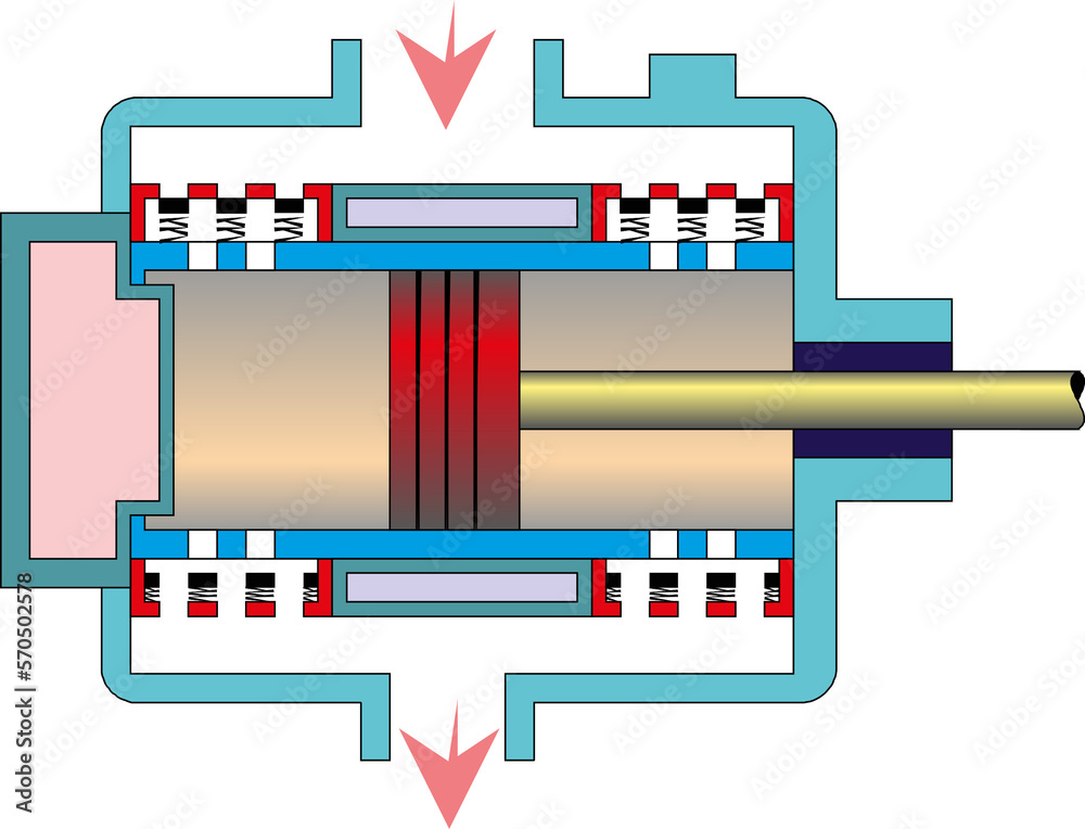 Piston Compressor Stock Illustration | Adobe Stock