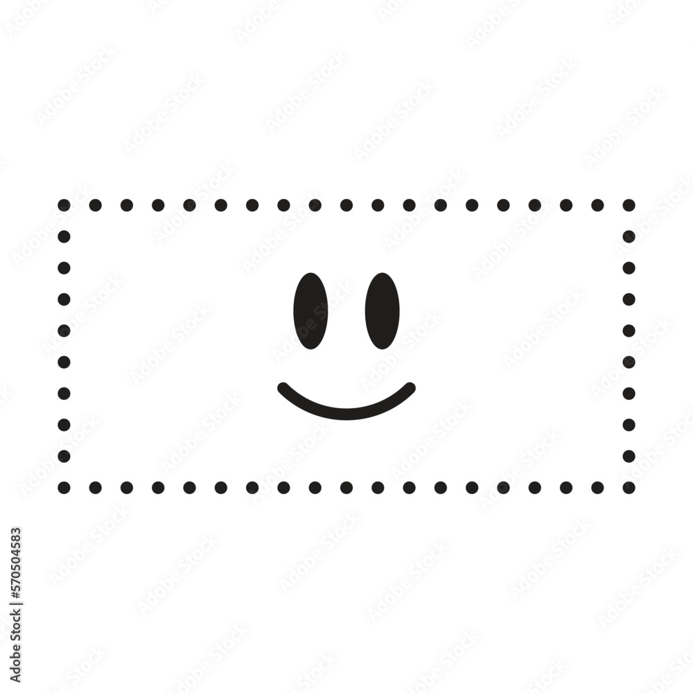Dotted rectangle shape for tracing lines for preschool and kindergarten ...