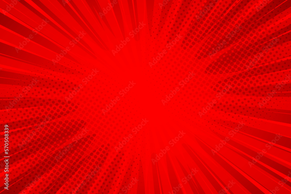 Red comic pop art vintage background with halftone dots Stock Vector ...