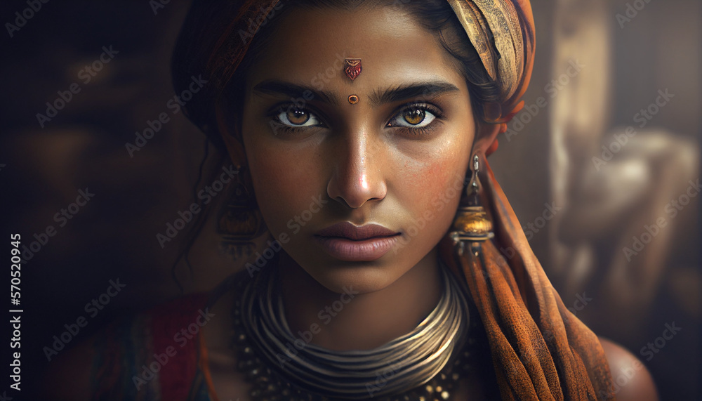 Ai Generative Illustration Graphic Design Art Cute Beautiful Young