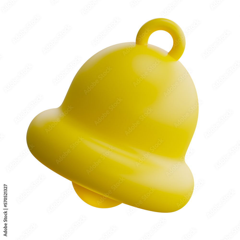 Cute bell alarm notification reminder alert icon sign or symbol on UI ...