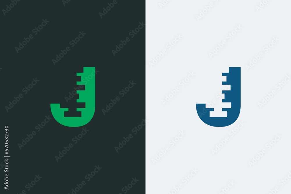 J letter iconic transformation shape vector logo design. Creative brand ...