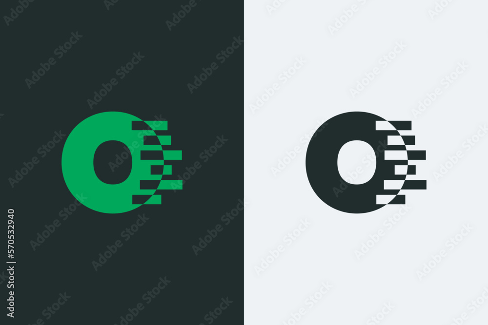 O letter iconic transformation shape vector logo design. Creative brand ...