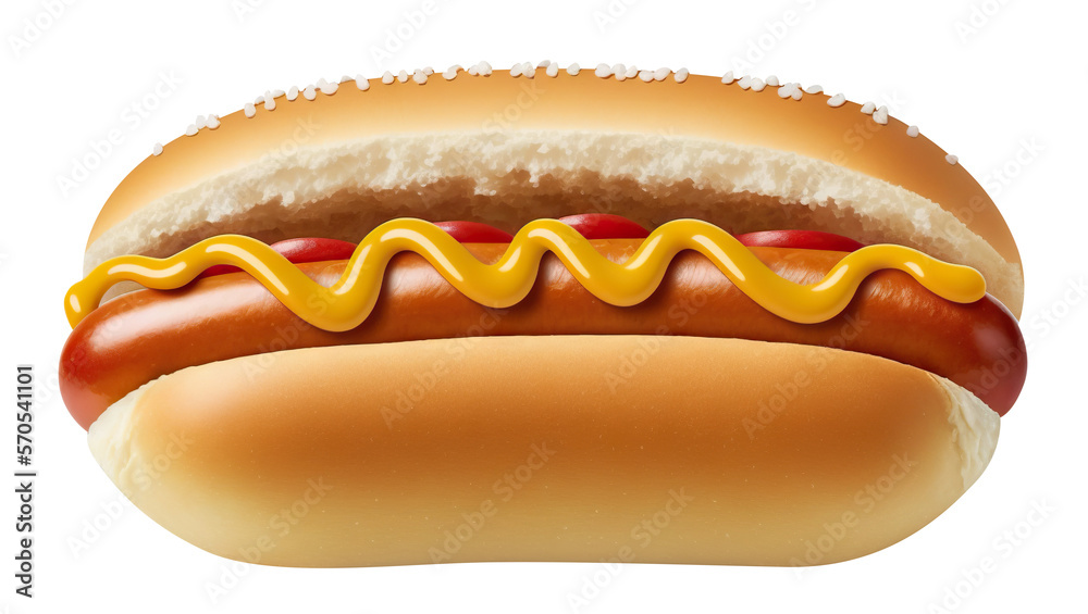 Delicious hot dog cut out. Based on Generative AI Stock Illustration ...