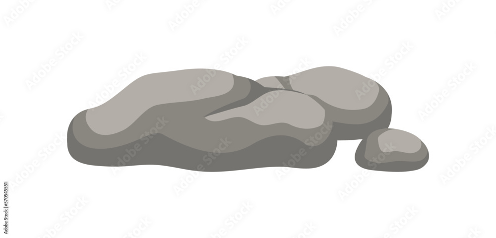 Rock stone boulder formation cartoon vector illustration. Stock Vector ...