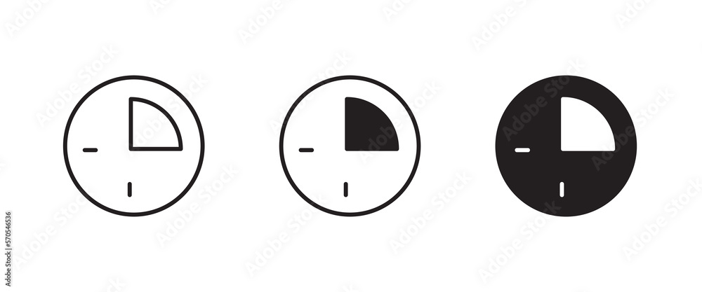 Circle quarter. Pie diagram chart 25 percent . Fraction parts ...