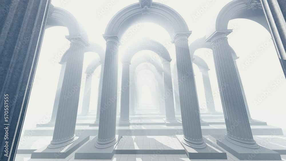 White temple lighting Stock Video | Adobe Stock