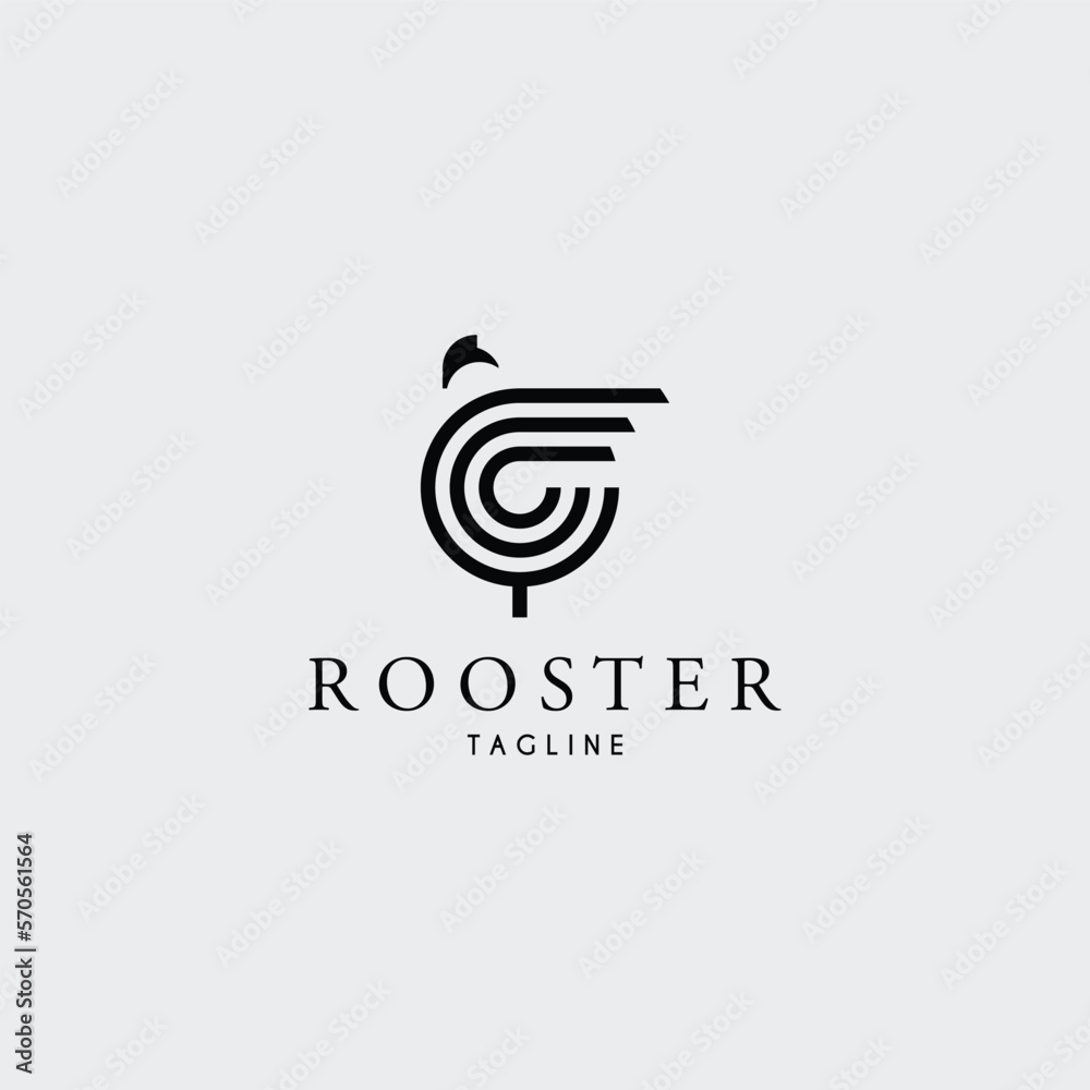 rooster logo vector illustration design for use brand identity business ...