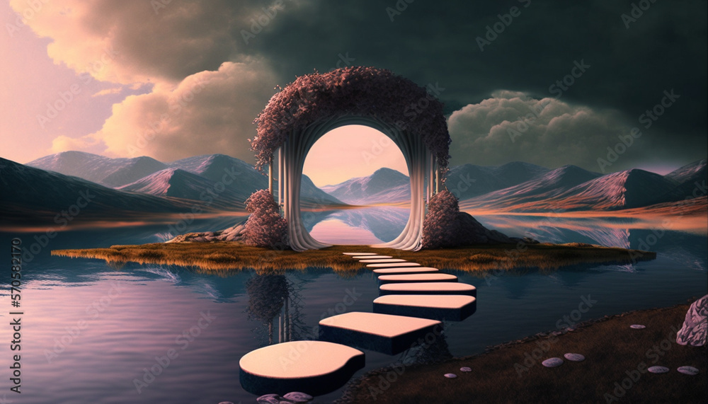 Surreal and Photo Realistic Pastel Landscapes of Dream-like settings ...