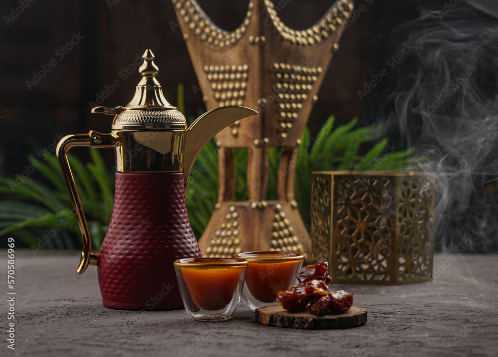 dallah is a metal pot with a long spout designed specifically for ...